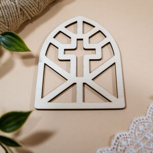 Wooden Window With Cross Multiple Sizes for Crafts, Decoration ...