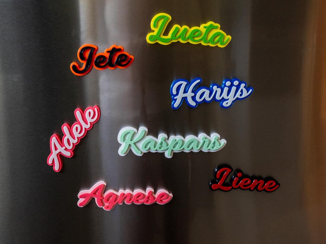 Name Magnet, 3D Printed Magnet With Custom Name, Personalized Fridge ...