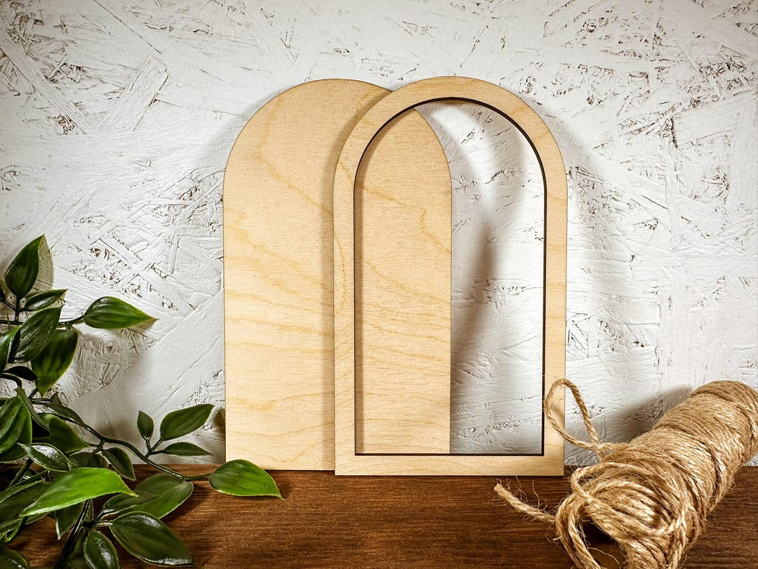 Arch Outline Frame + Back Wooden Arch Crafts, Wooden Arch With Frame ...