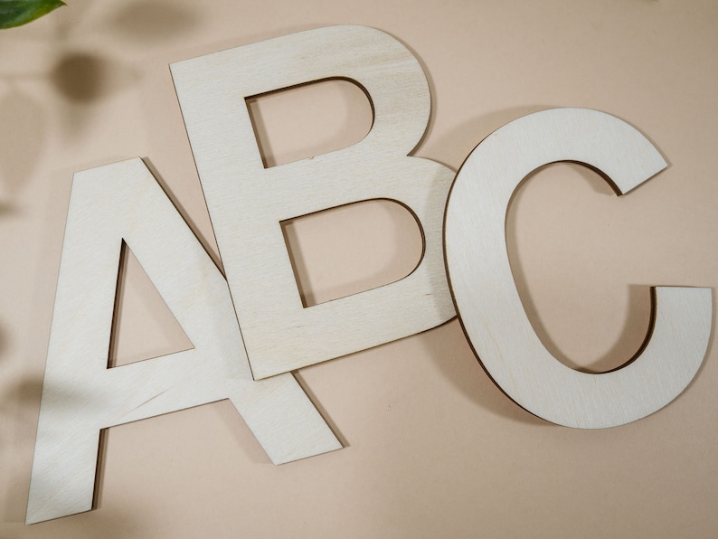 Wooden Letters Arial Font Laser Cut Wood Letters for Signs and - Etsy