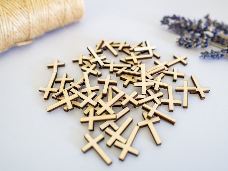 50x Small Wooden Crosses Wood Cross Laser Cut Acceossories - Etsy