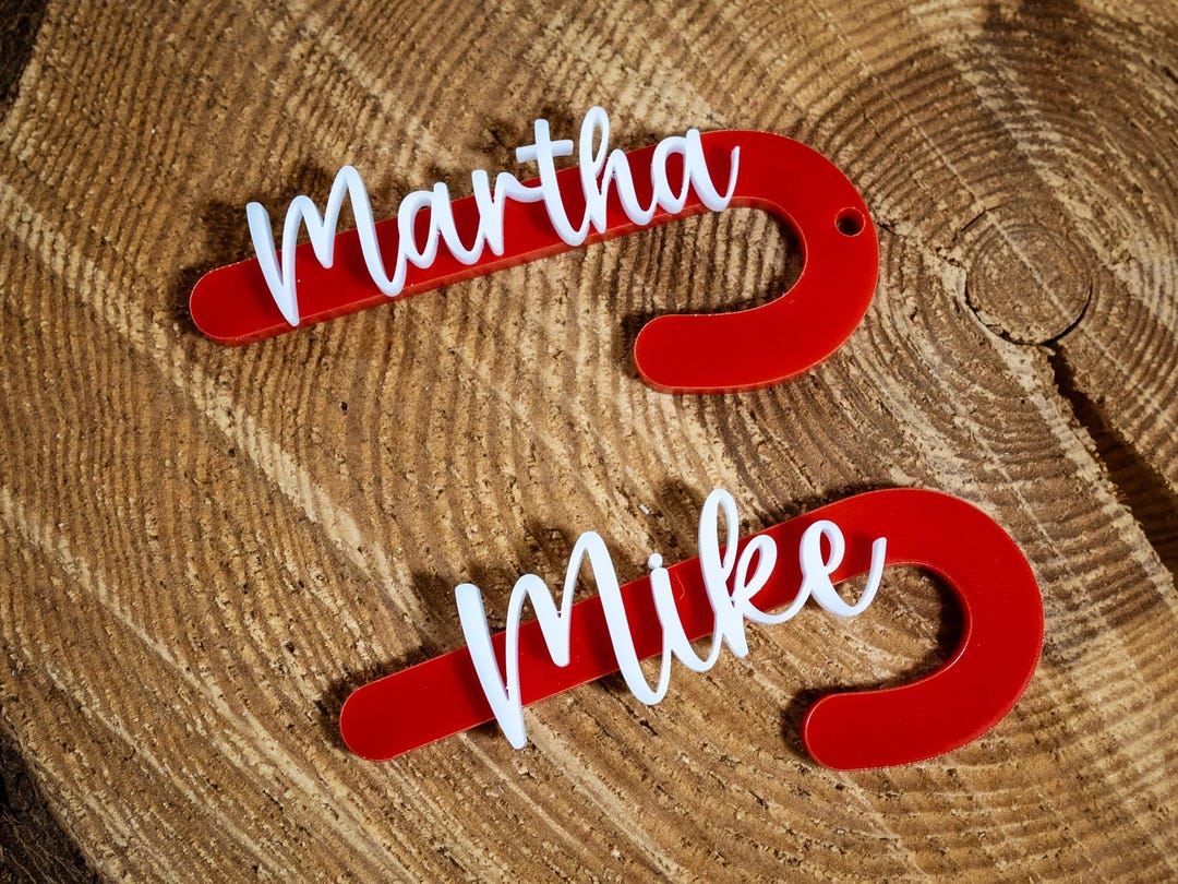 Custom Glas Tag for Christmas Party, Stocking Tags, Personalized Place ...