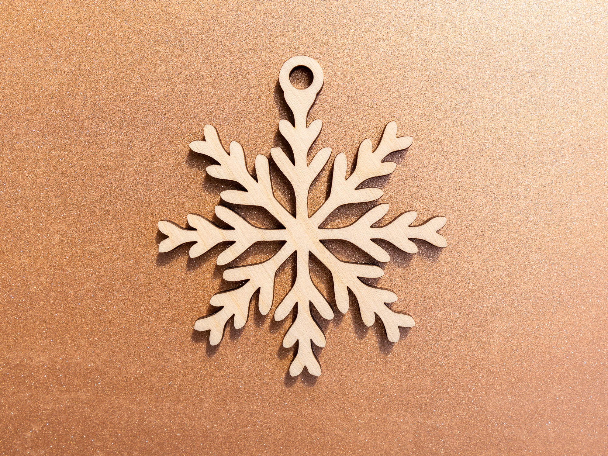 10 Wooden Snowflake Cutout Blank for Crafts Chirstmas Tree Decoration ...