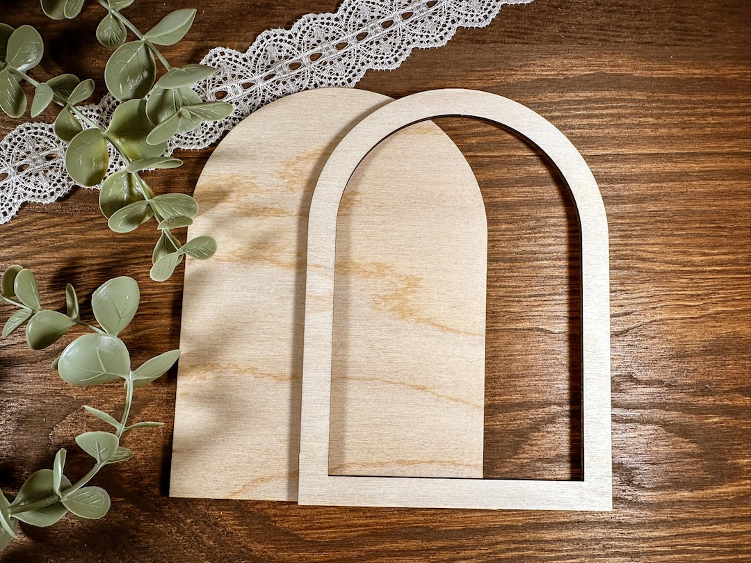 Arch Outline Frame + Back Wooden Arch Crafts, Wooden Arch With Frame ...