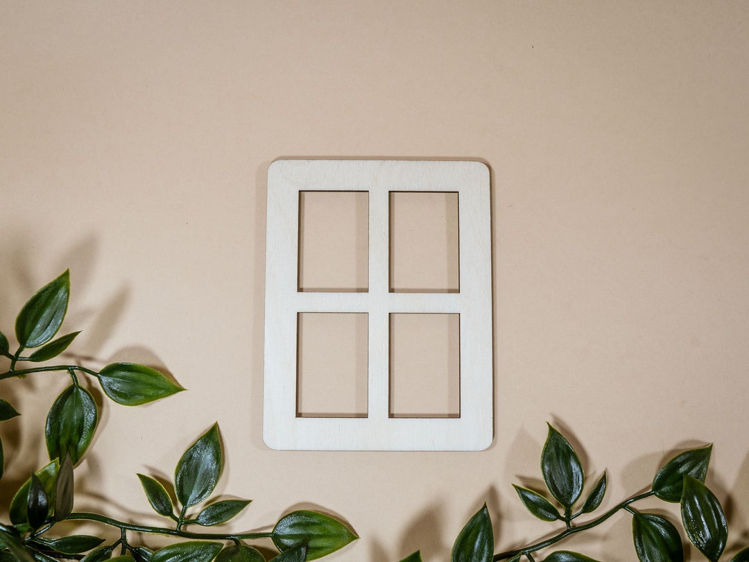 1-20 Wooden Window Various Sizes for Crafts, Decoration, Rectangle ...