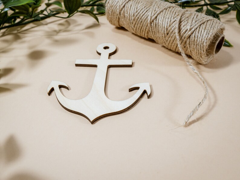 Wooden Anchor Shape Wood Unfinished Boat Ship Anchor Blank - Etsy