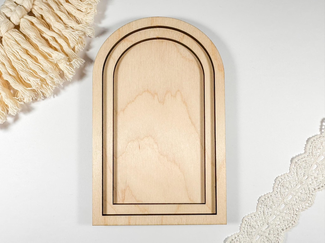 3 Layered Arch Outline Frame + Back Wooden Arch Crafts, Wooden Arch ...