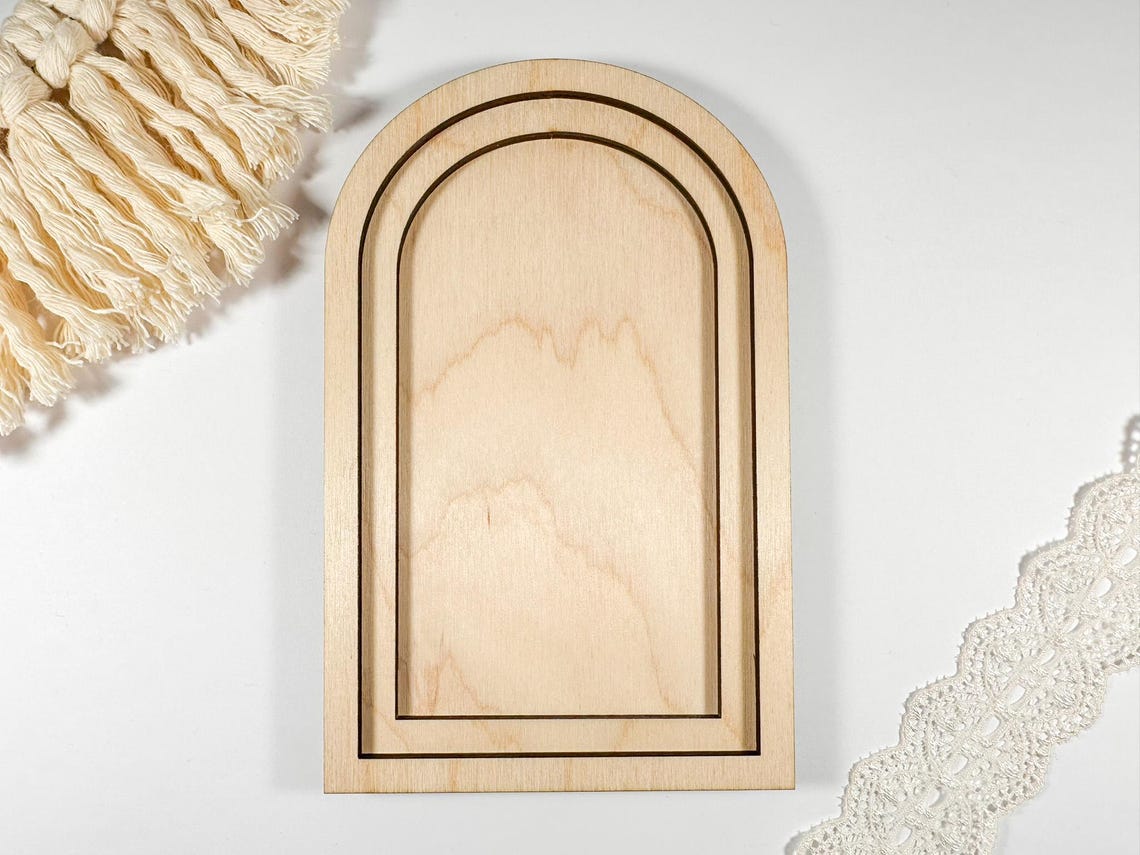 3 Layered Arch Outline Frame + Back Wooden Arch Crafts, Wooden Arch ...