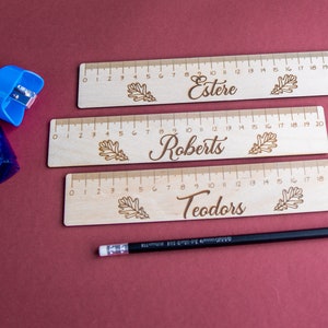Wooden Ruler, Personalized Back to School Gift, Name Engraved School ...