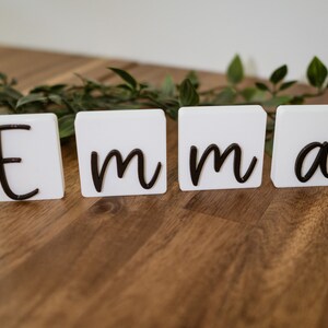 Freestanding Name Sign 3D Printed Black&white Letters Decoration for ...