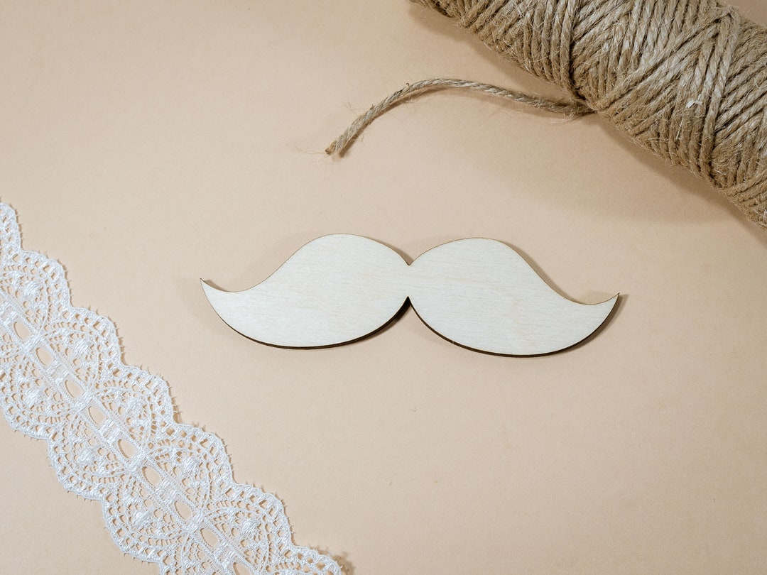 Baffi in legno sagomati in diverse misure, baffi in legno, baffi in ...