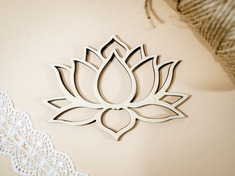 Lotus Flower Outline Multiple Sizes Aviable Shape Wooden Wall - Etsy