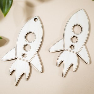 Space Ship Shape Rocket Shapes Boys Room Wall Decor Art - Etsy