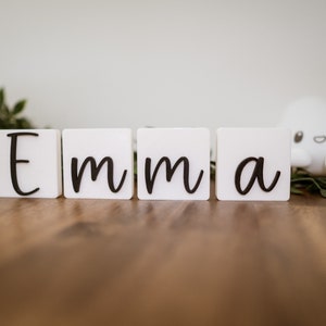 Freestanding Name Sign 3D Printed Black&white Letters Decoration for ...