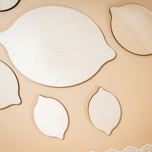 Wooden Lemon Shapes, Unfinished Wood Lemon Cutouts. Package of Lemons ...