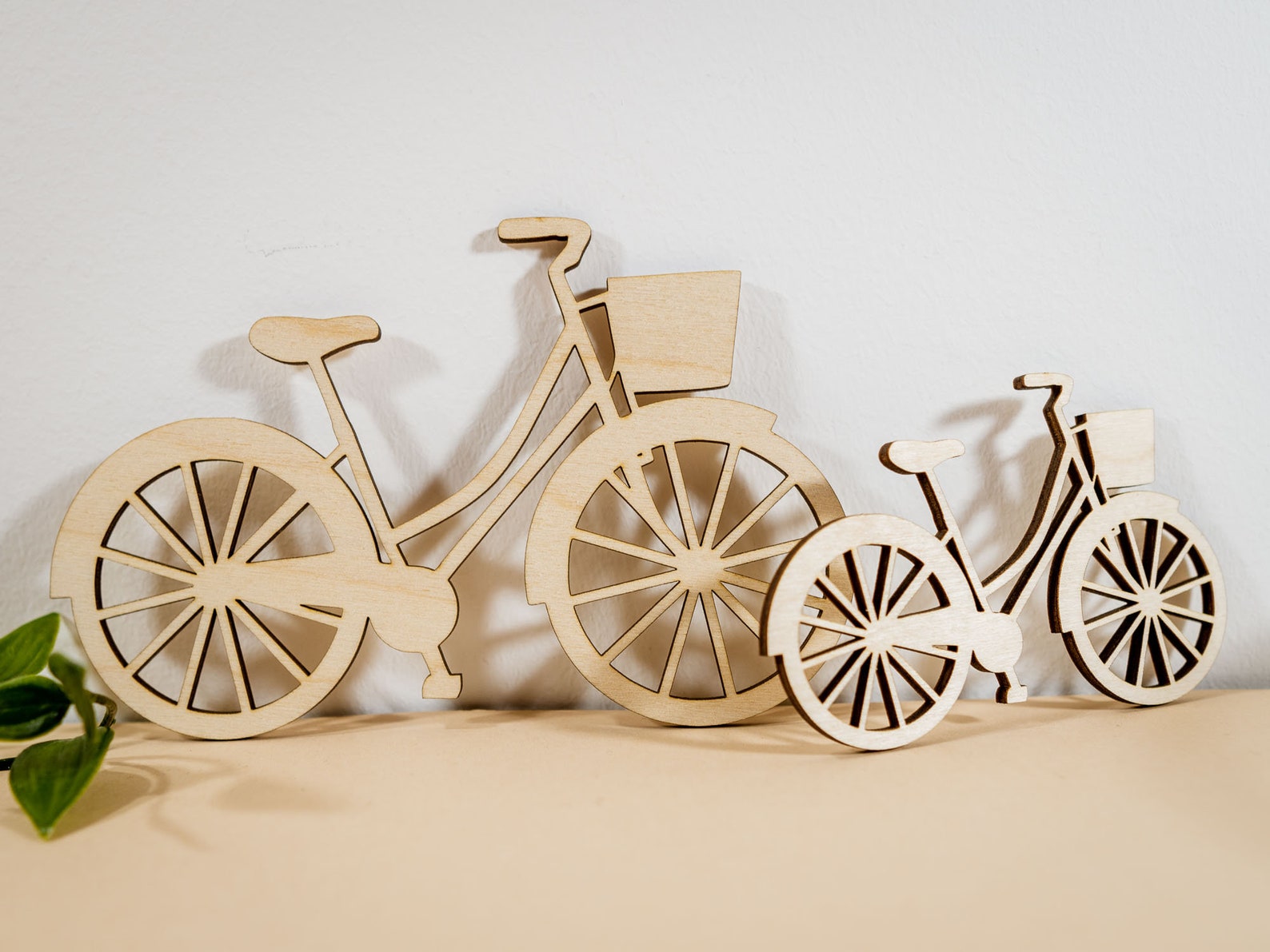1-10 Wooden Bicycle Ladies, Cake Plug Bicycle Cake Figure, Wood ...