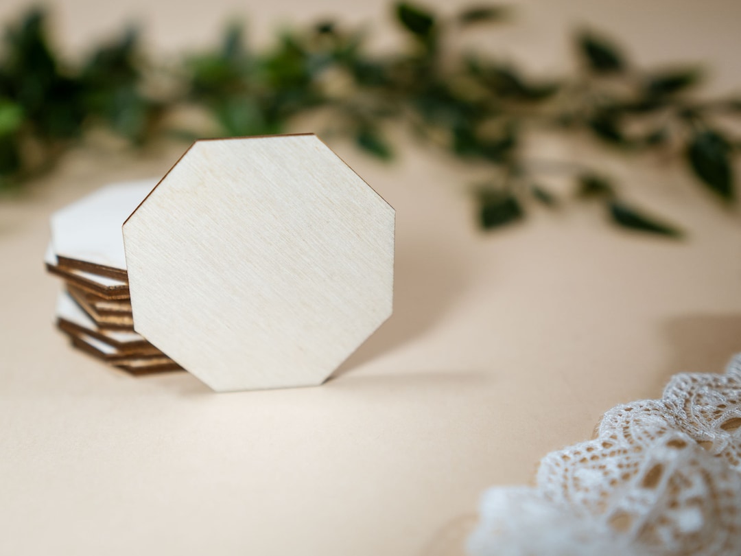 100 Octagons MULTIPLE Size Options Wooden Unfinished Shape Blanks, DIY ...