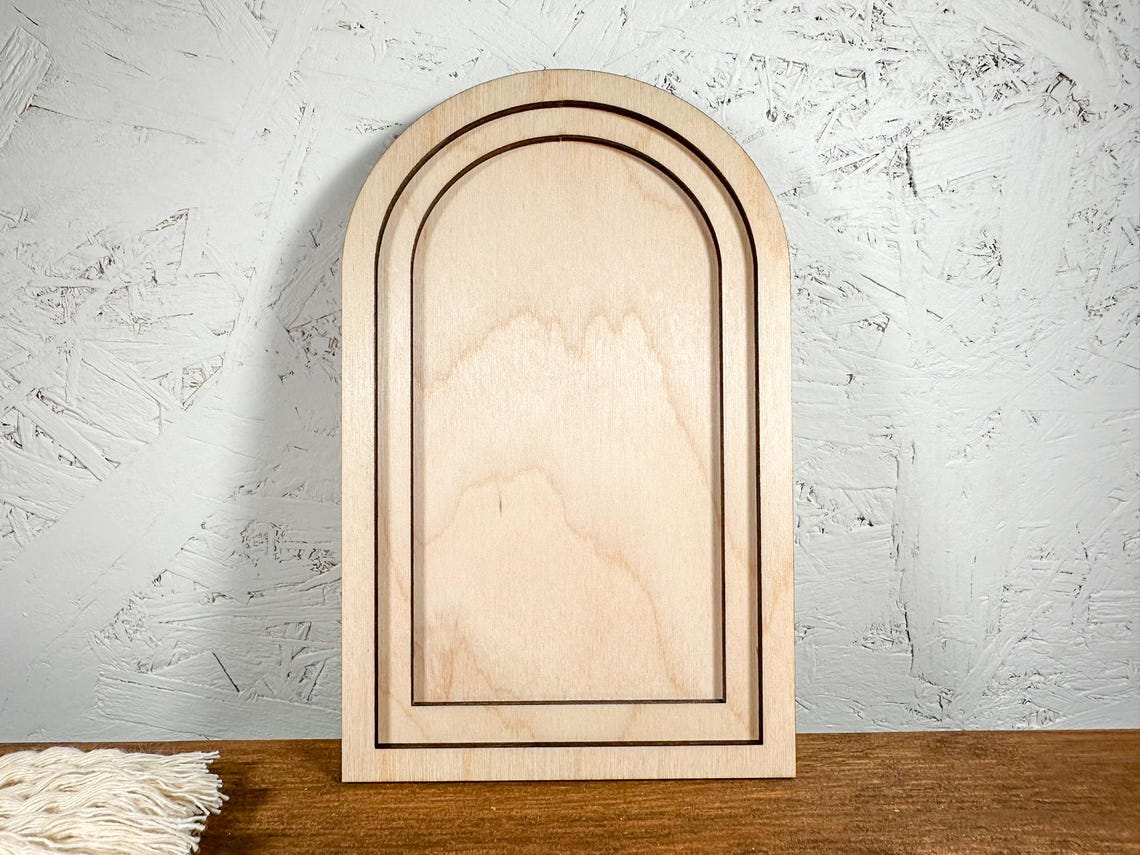 3 Layered Arch Outline Frame + Back Wooden Arch Crafts, Wooden Arch ...