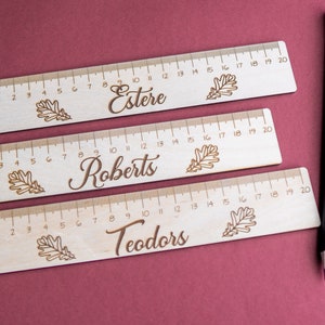 Wooden Ruler, Personalized Back to School Gift, Name Engraved School ...