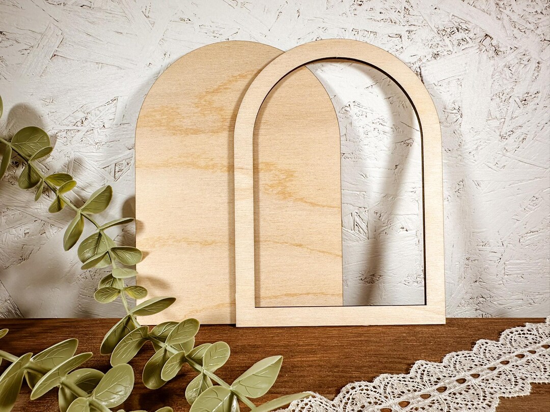 Arch Outline Frame + Back Wooden Arch Crafts, Wooden Arch With Frame ...