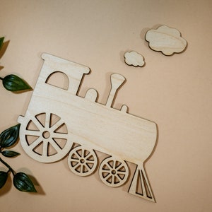 Train Wooden Shape for Crafts and Decorations, Train Silhouette ...