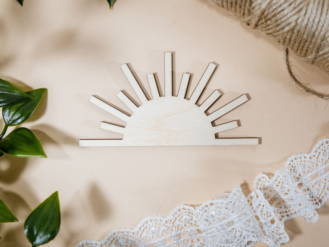 Sunshine Wooden Decoration Unfinished Wooden Half Sun Shapes ...