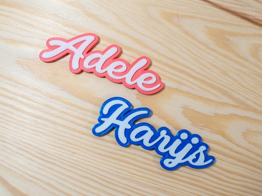 8" Width Name Magnet, 3D Printed Magnet With Custom Name, Personalized ...