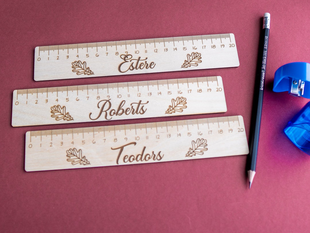 Wooden Ruler, Personalized Back to School Gift, Name Engraved School ...
