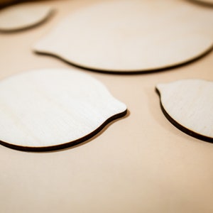 Wooden Lemon Shapes, Unfinished Wood Lemon Cutouts. Package of Lemons ...