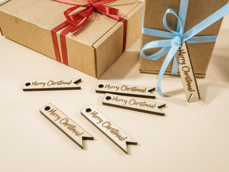 20x Gift Tags Christmas Wooden, Gift Tag Wood, Beautiful Present Tags ...