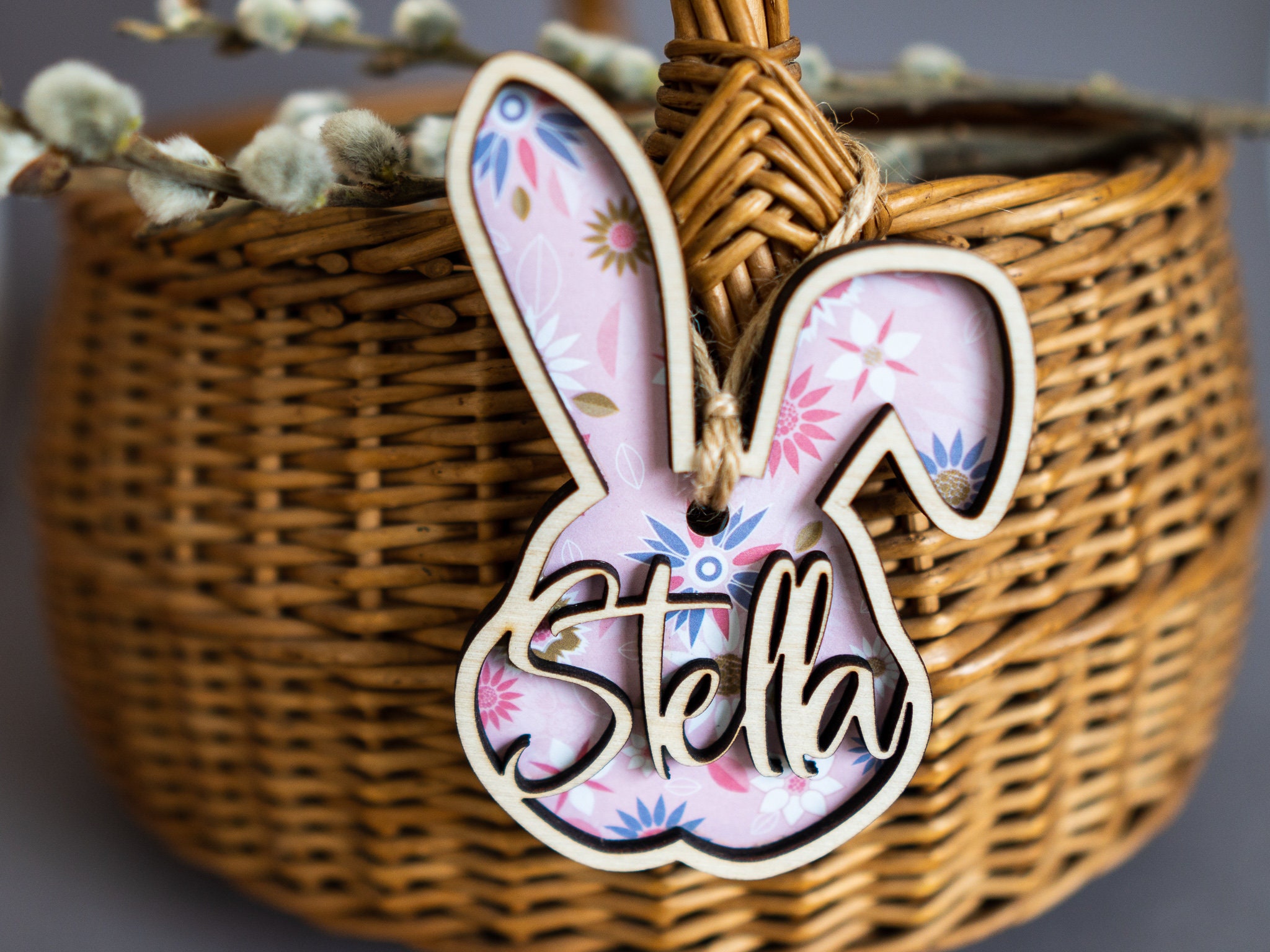 Easter Bunny Name Tag Egg Basket Name Tags Easter Decoration - Etsy
