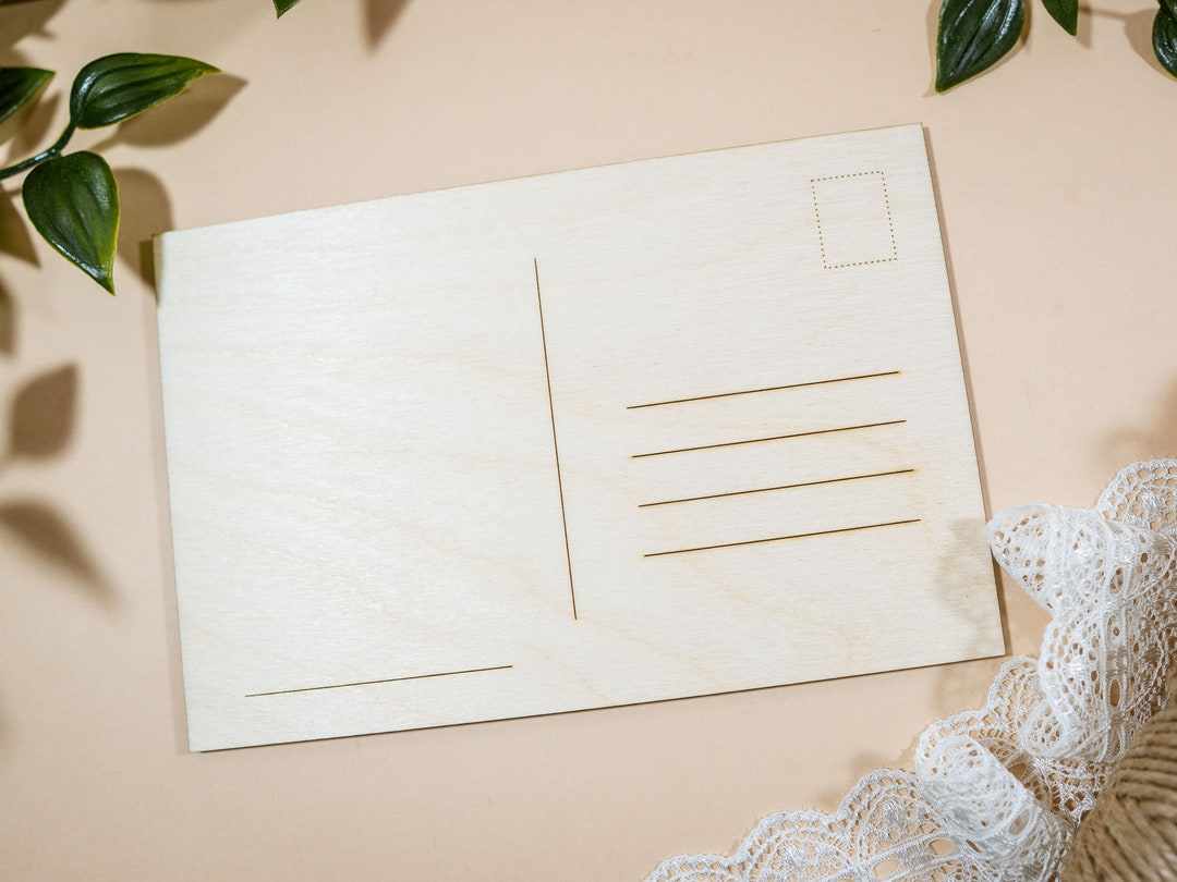 Wooden Postcard for Crafts, Blank Postcard, Custom Postcard, Postcards ...