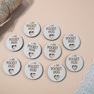 10 -50 Pocket Hugs Tokens, Little Hug Token, Pocket Hug Wooden ...