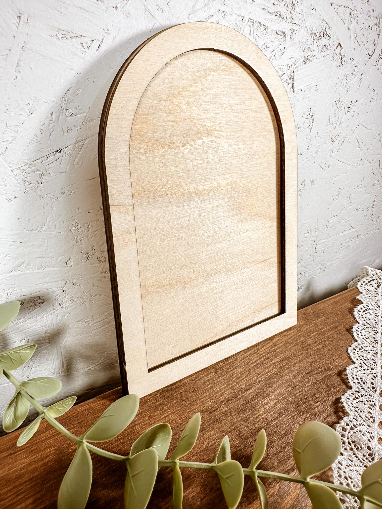Arch Outline Frame + Back Wooden Arch Crafts, Wooden Arch With Frame ...