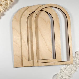 3 Layered Arch Outline Frame + Back Wooden Arch Crafts, Wooden Arch ...