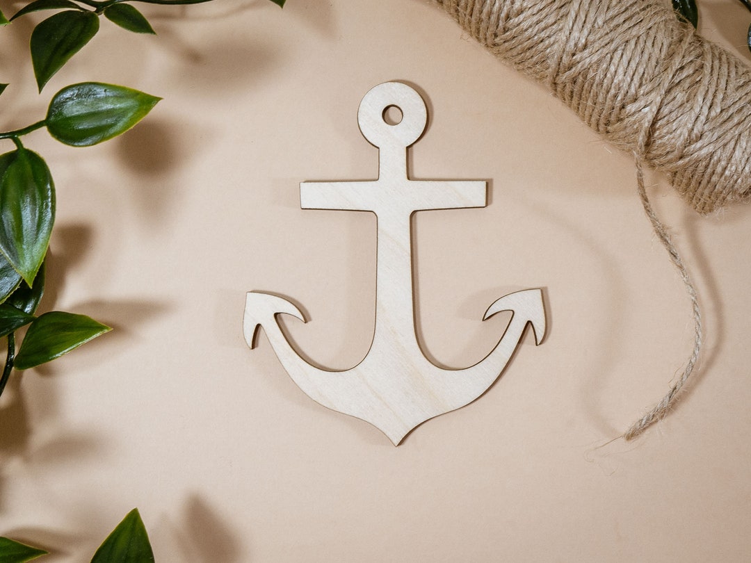 1-10 Wooden Anchor Shape Wood Unfinished Boat Ship Anchor Blank - Etsy