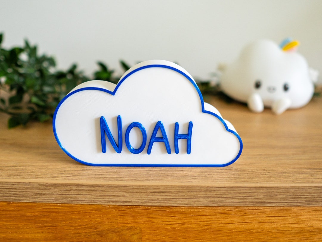 Baby Name Cloud 3D Printed, Nursery Decor, Nursery Name for Shelf ...