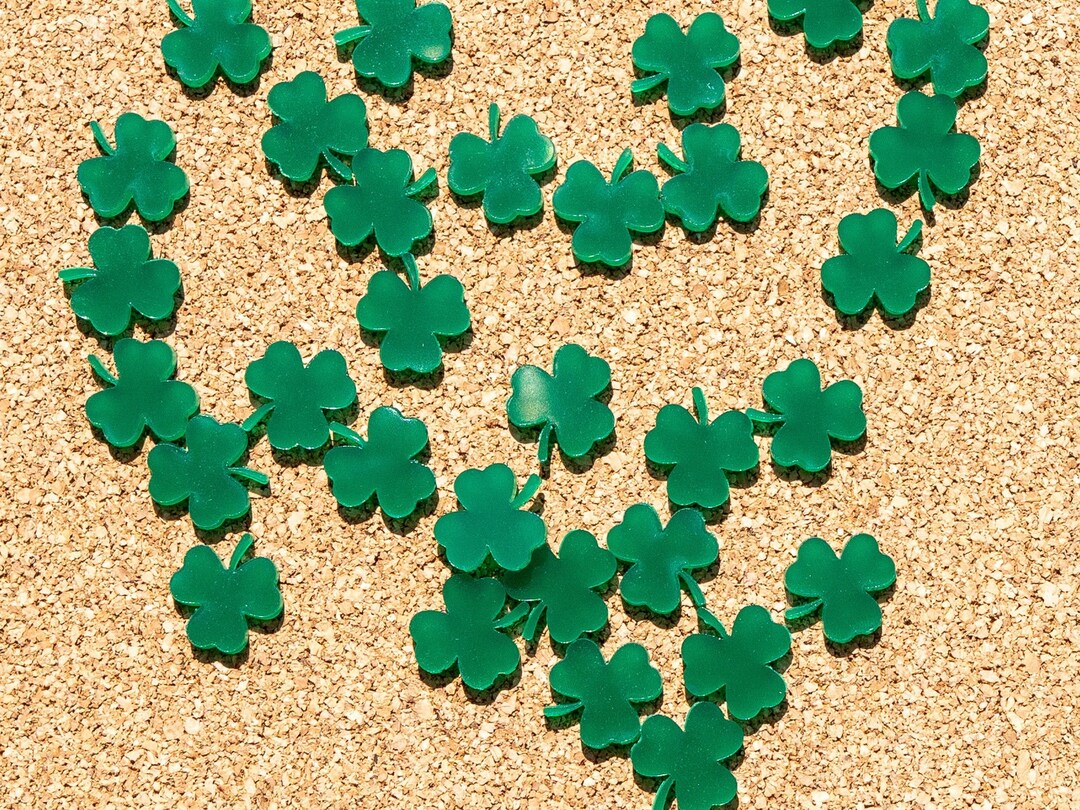 50 Pcs Green Acrylic Tiny Shamrock, Small Shamrocks Confetti, Acrylic 3 ...