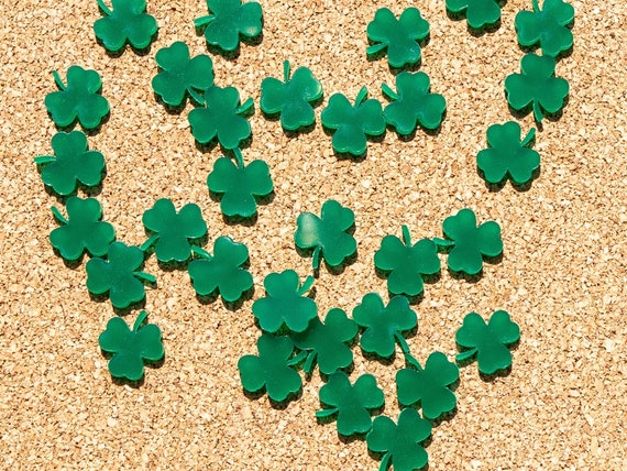 50 Pcs Green Acrylic Tiny Shamrock Small Shamrocks Confetti - Etsy