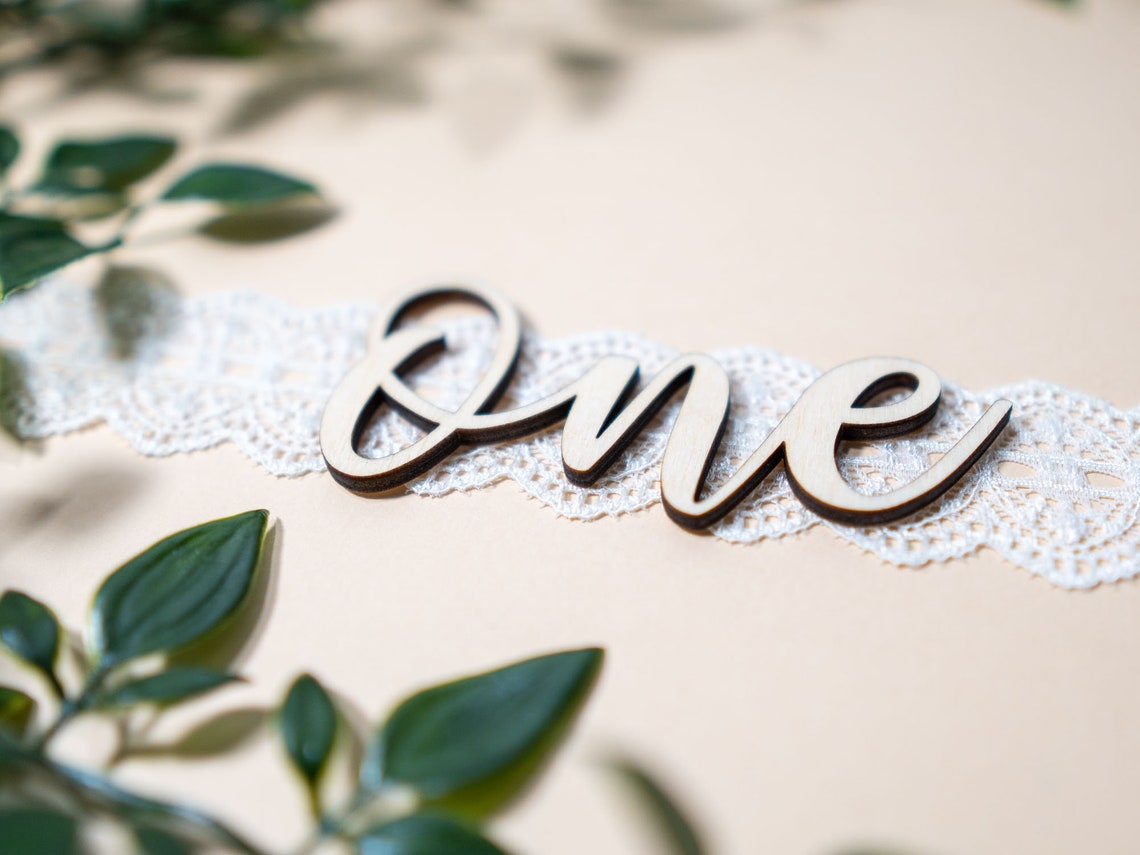 ONE Word Cutout Form Wood, First Birthday Party Decorations - Etsy