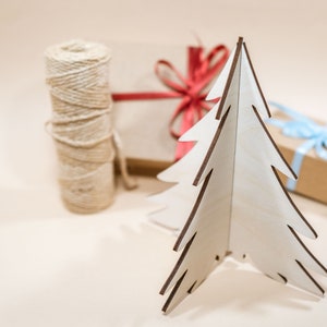 3D Wooden Christams Tree Table Decoration for Holiday Season, Wood Tree ...