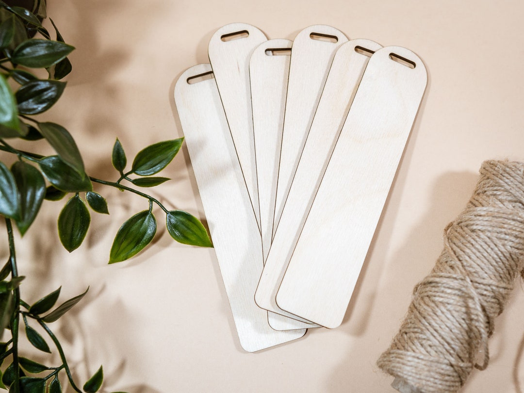 Blank Wooden Bookmark, Unpainted Wood Bookmark Blanks, Diy Wood ...