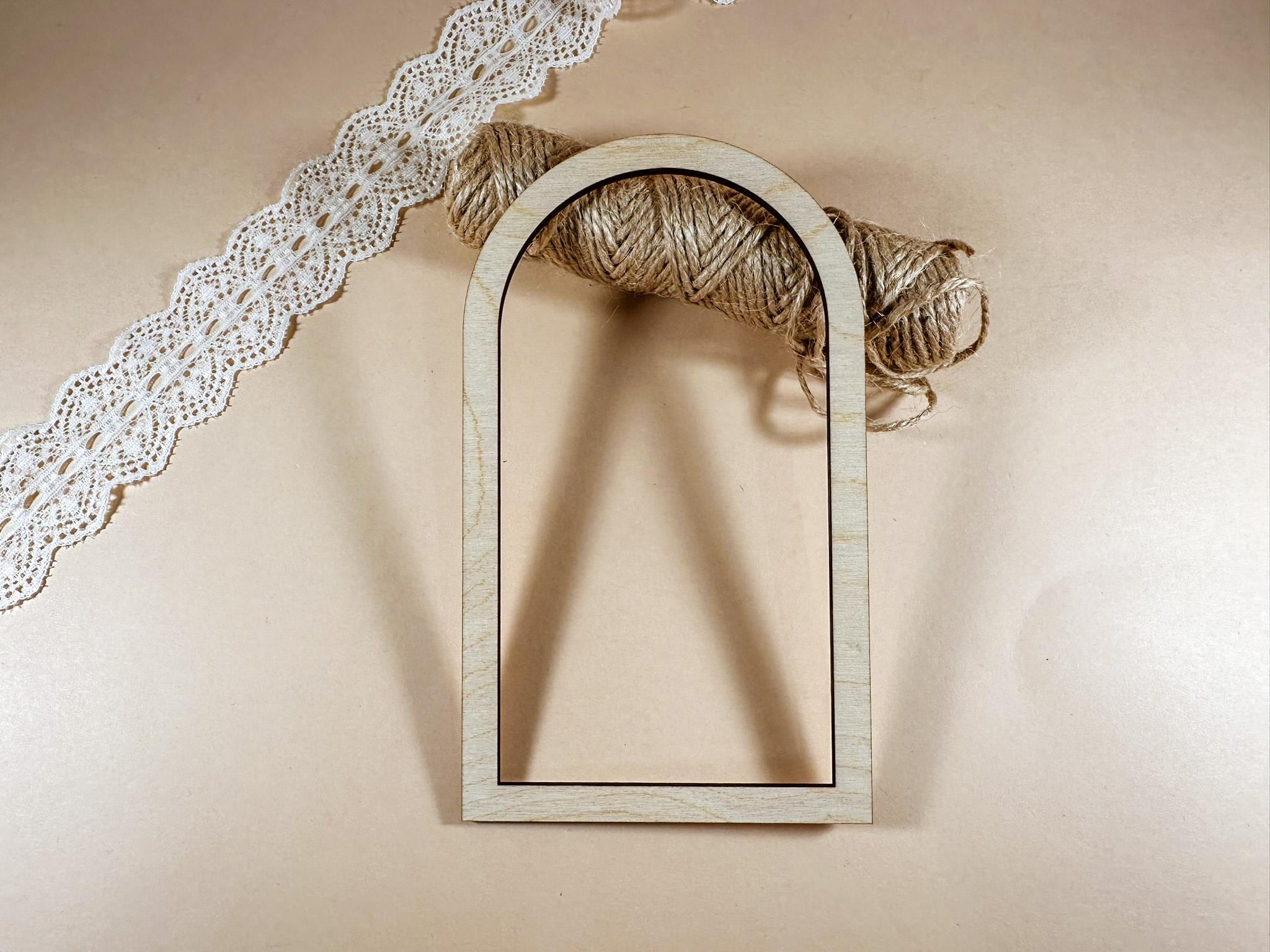 Arch Outline Frame Wooden Hollow Arch Crafts, Wooden Arch Frame, Wooden ...