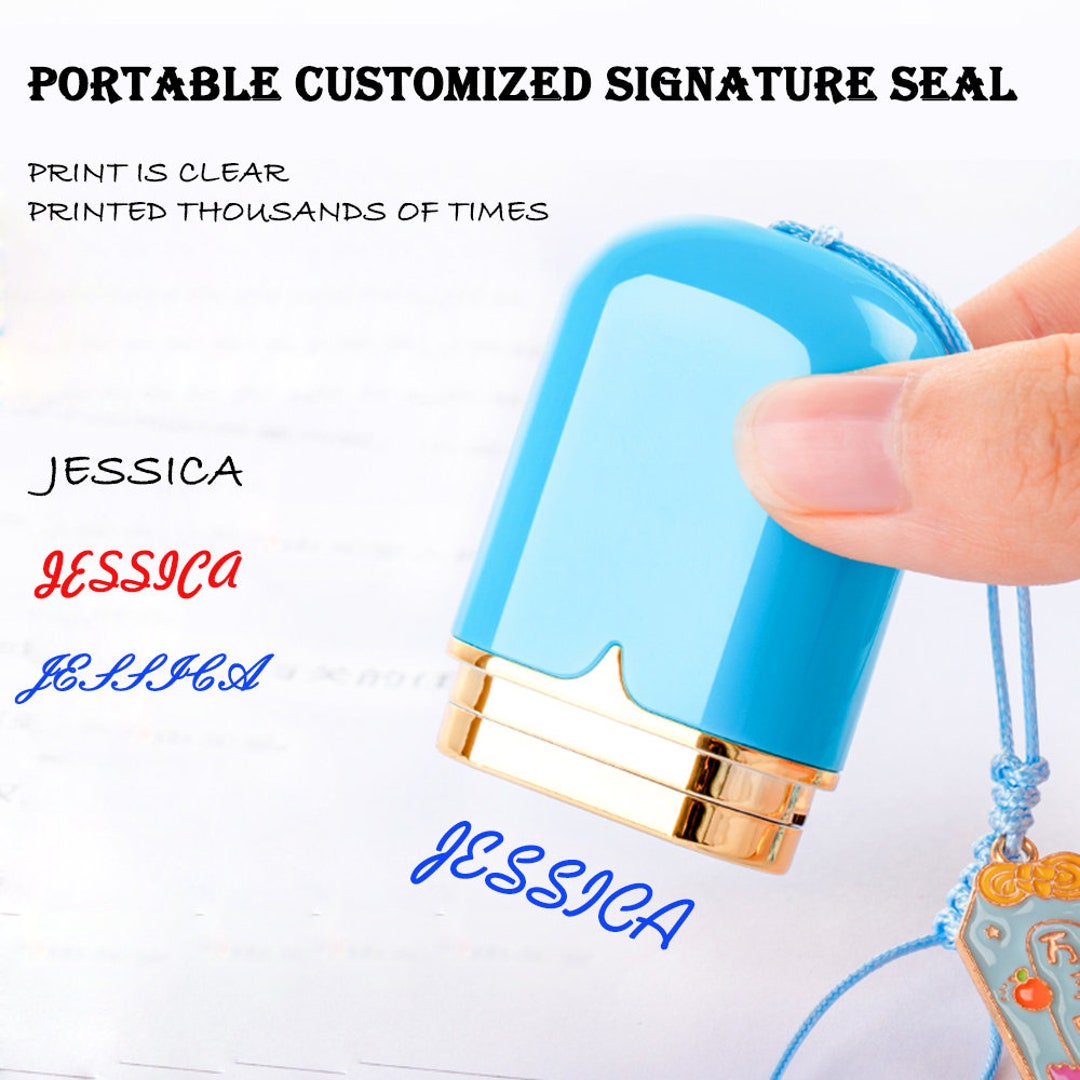 Personal Self Inking Name Stamp Handwritten Signature Stamp - Etsy