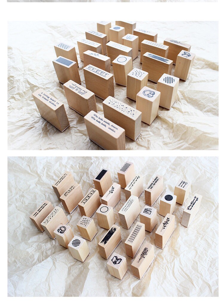 Wooden Lovely Rubber Stampsvariety of Design Patterns Stamps | Etsy