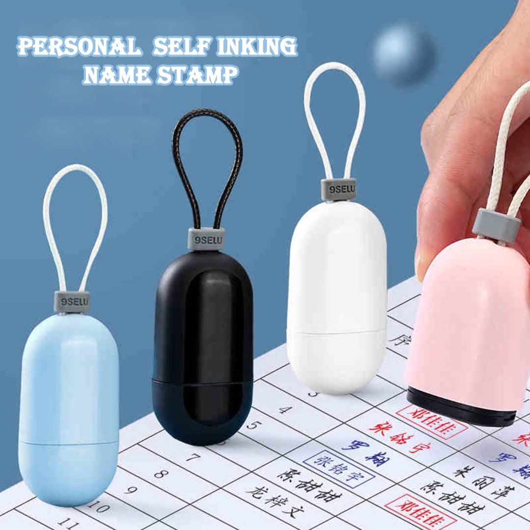 Personal Self Inking Name Stamp Handwritten Signature Stamp Lettering ...