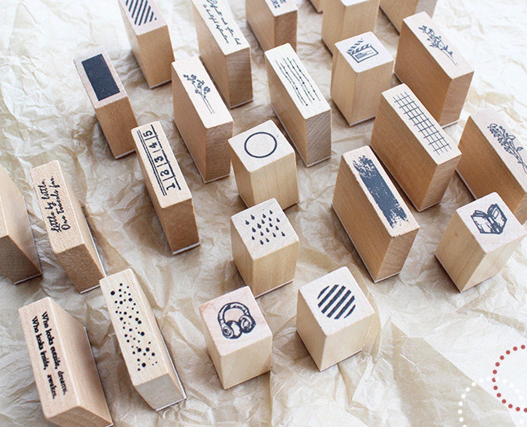 Wooden Lovely Rubber Stampsvariety of Design Patterns Stamps - Etsy