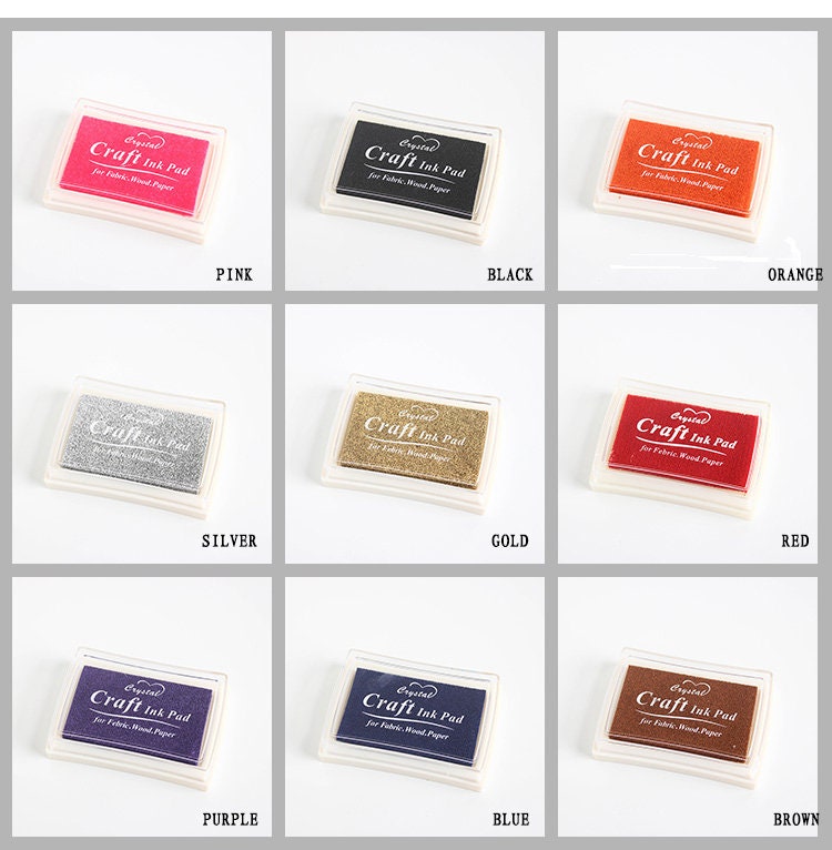 15 Colors Ink Pad for Kids DIY Multicolor rubber Stamps - Etsy