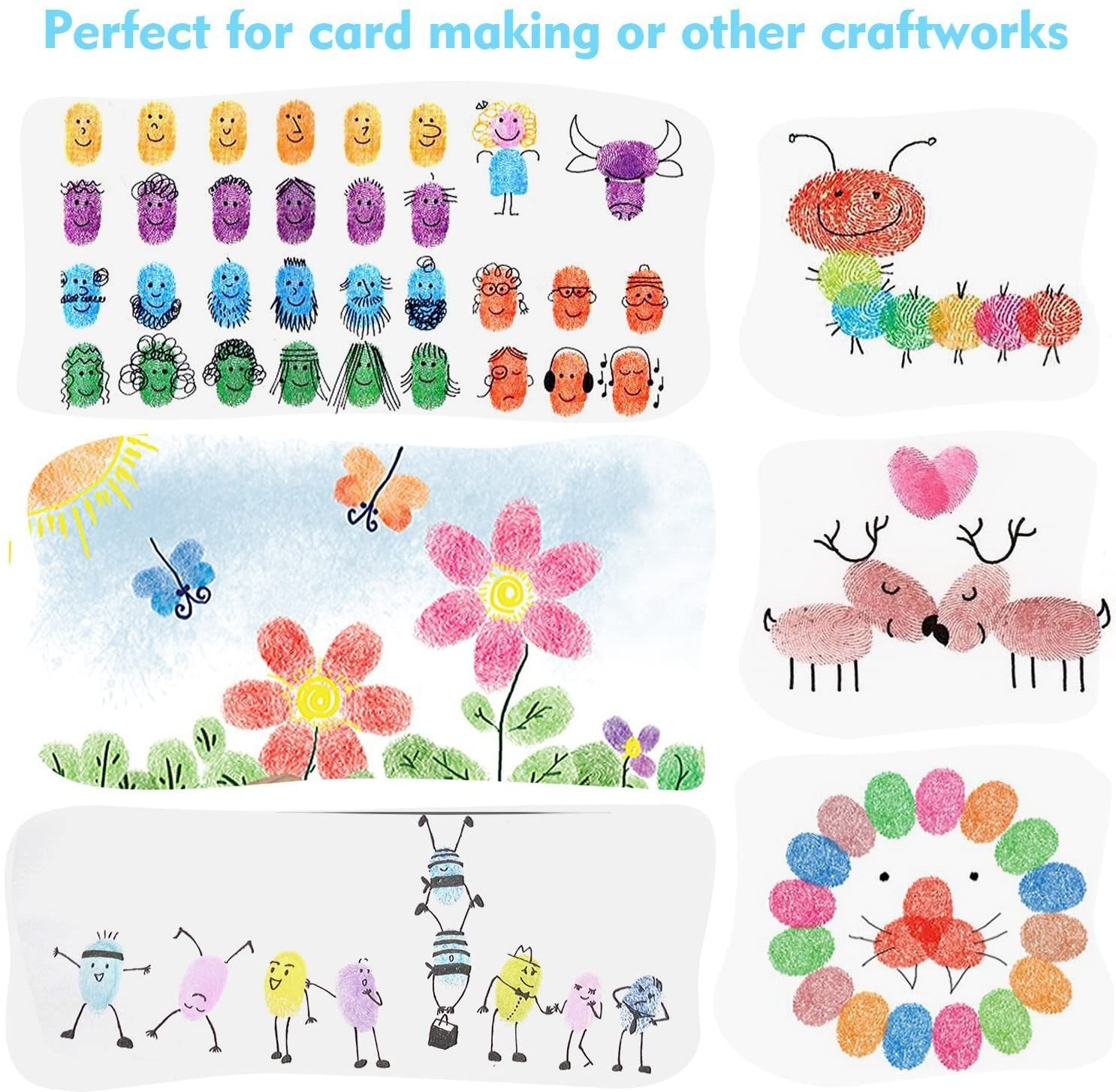 15 Colors Ink Pad for Kids DIY Multicolor rubber Stamps - Etsy