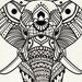 Mandala Elephant, Reusable Silkscreen, Mandala Screen Stencil, Elephant ...